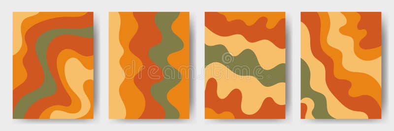 Clockwork Poster Retro Background Swirl. Psychedelic Print Stock Vector ...