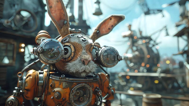 Clockwork Rabbit Constructs Fantasy Robotic Mechanical Creatures in ...