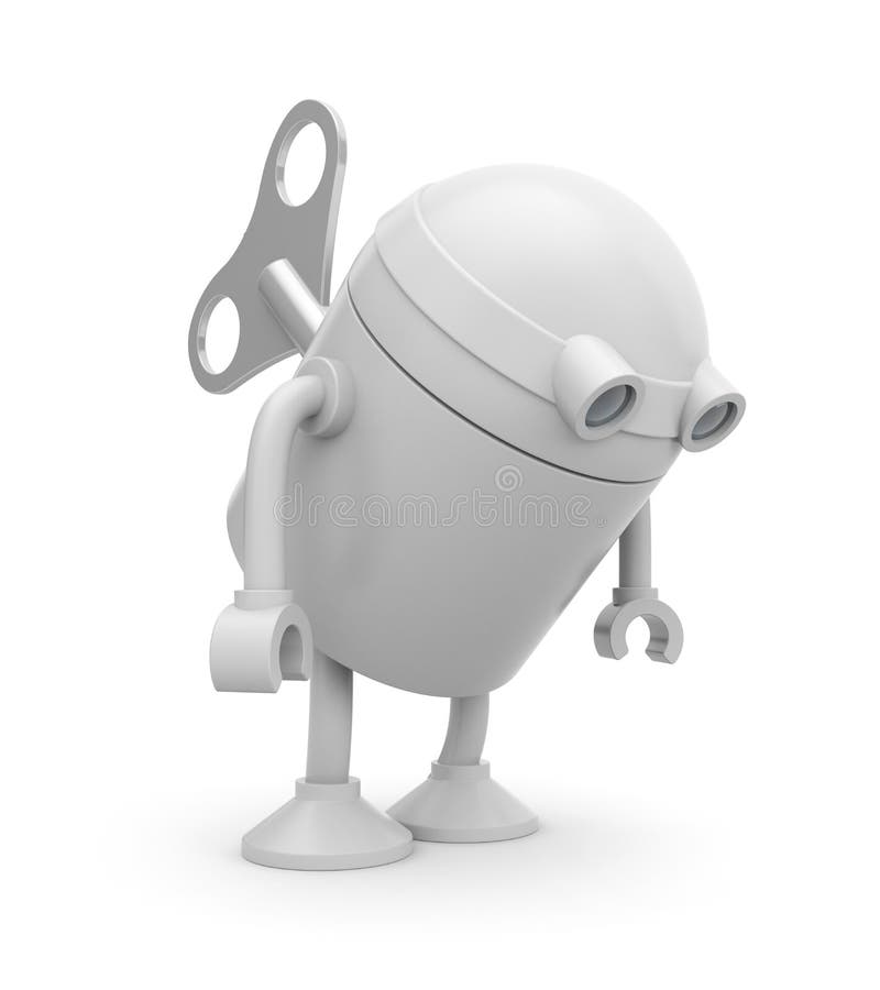 Clockwork robot stock illustration. Illustration of machine - 26187517