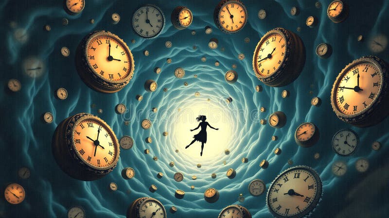 Clockwork Vortex: the Interplay of Time S Essence Stock Illustration ...