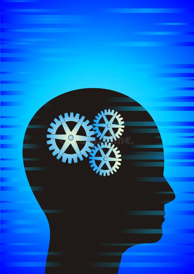 Clockworking brain stock illustration. Illustration of brain - 9242985