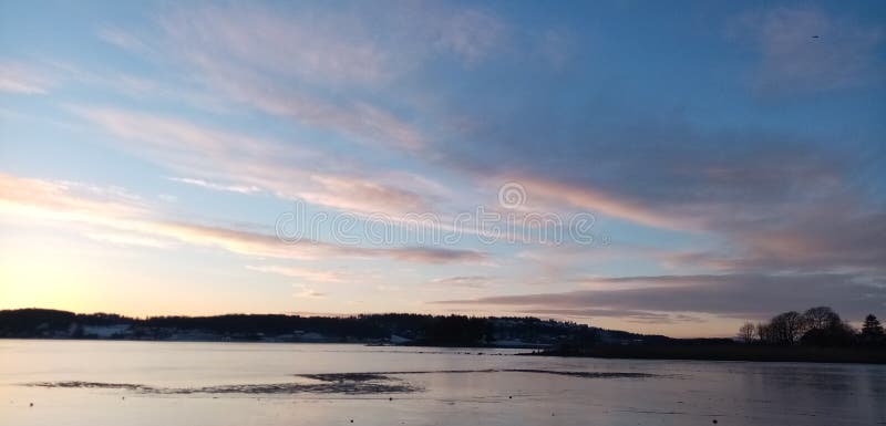Clode Beach lake ice cold stock image. Image of shore - 226327627