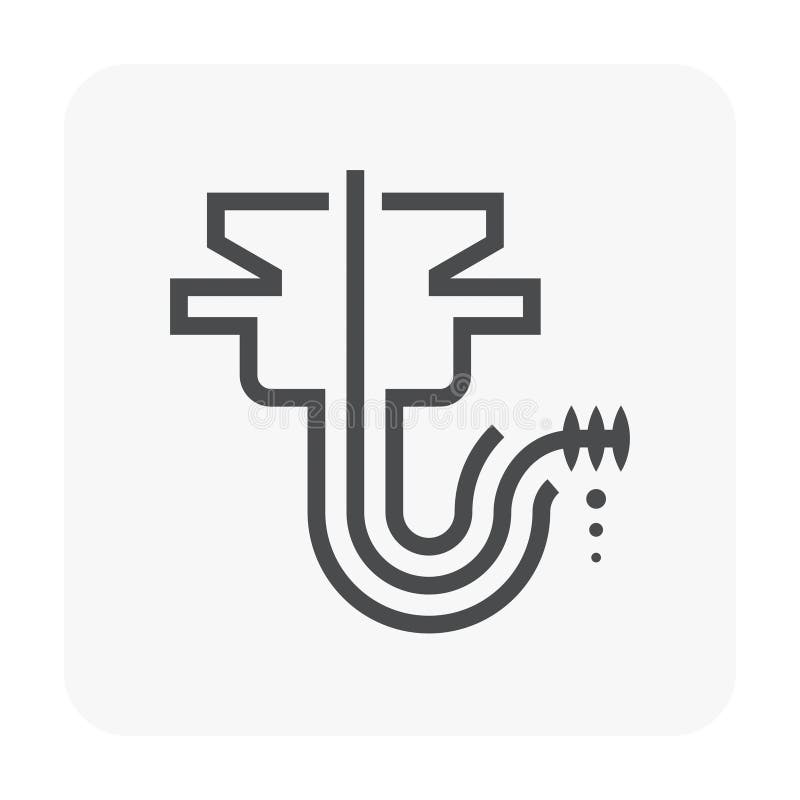 Clogged Problem and Cleaning Out Vector Icon Stock Vector ...