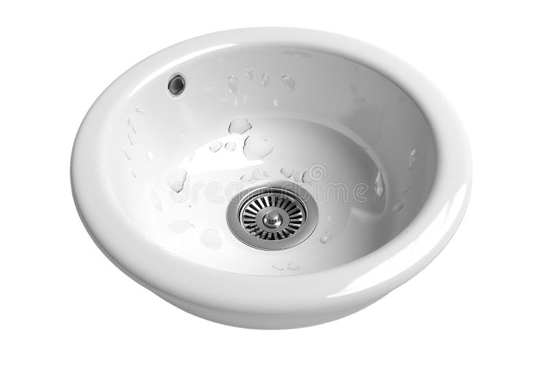 Clogged Sink Drain on Transparent Background Stock Illustration ...