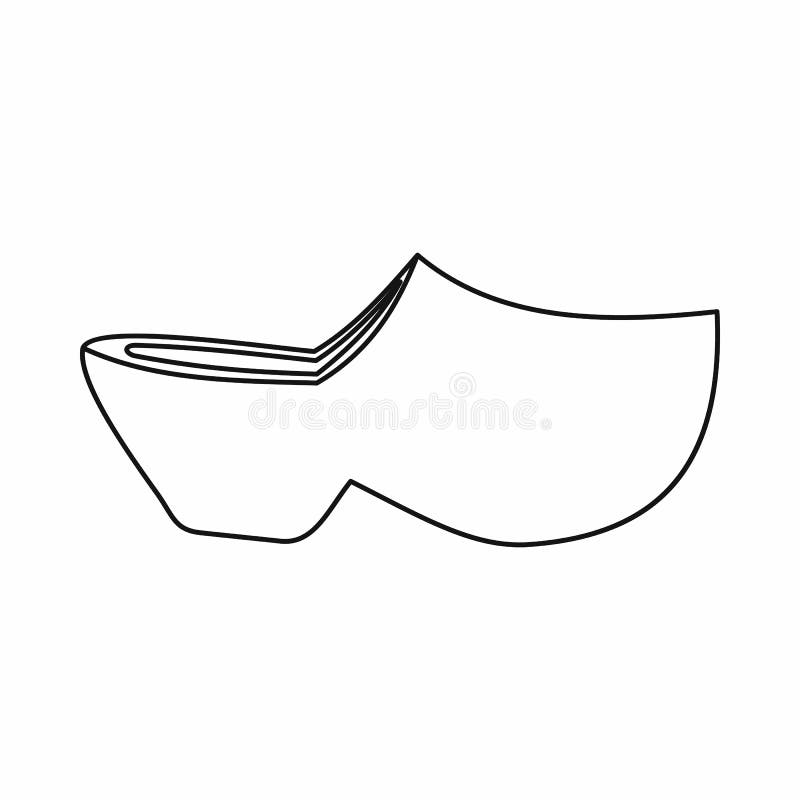 Clogs icon, outline style stock vector. Illustration of fashion - 81677023