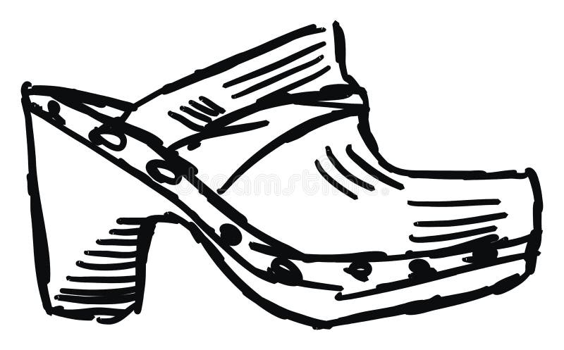 Clogs Vector Icon Isolated on White Background. Outline, Thin Line ...