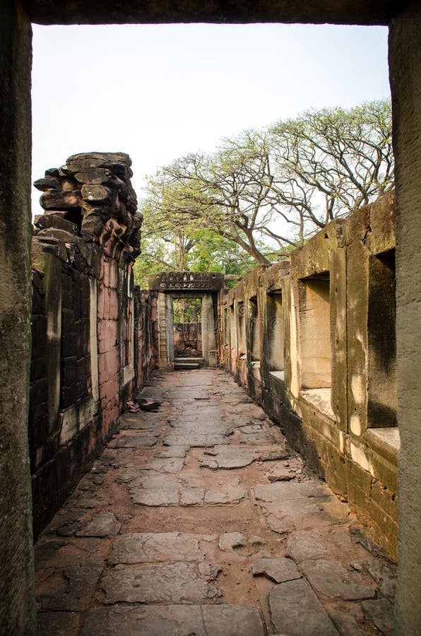 Stone Corridor stock image. Image of corridor, khmer - 38407327