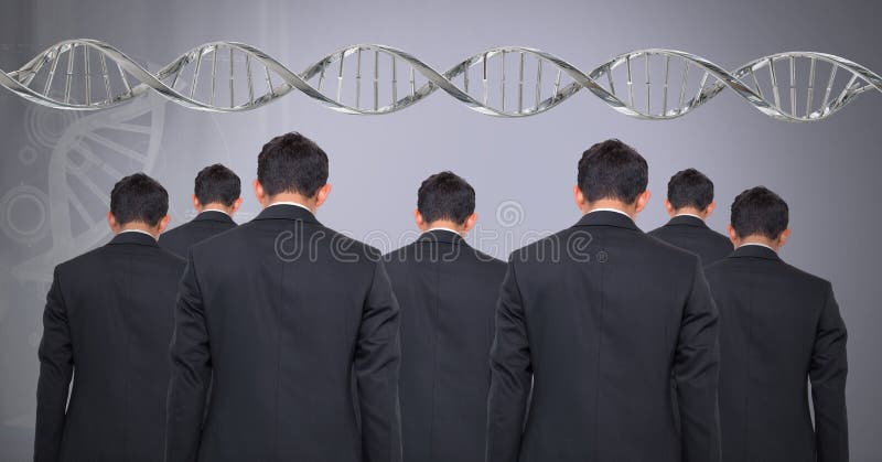 Clone men with genetic DNA stock image. Image of concept - 112819901