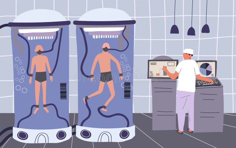 Cloning Human Chambers Composition Stock Vector - Illustration of human ...