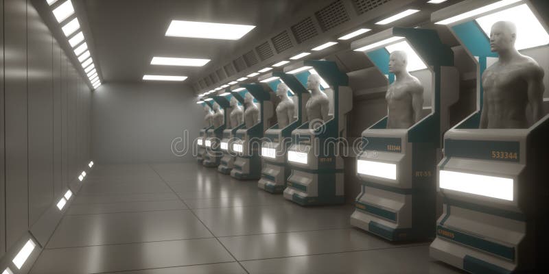 Cloning human factory stock illustration. Illustration of model - 165044034