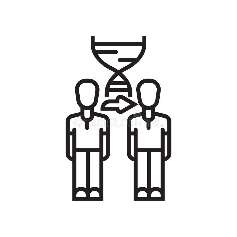 Cloning Icon Vector Sign and Symbol Isolated on White Background Stock ...