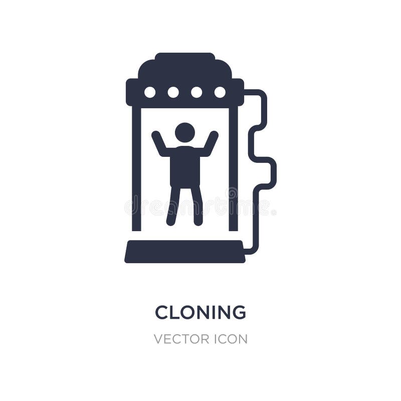 Cloning Icon Vector Sign and Symbol Isolated on White Background Stock ...