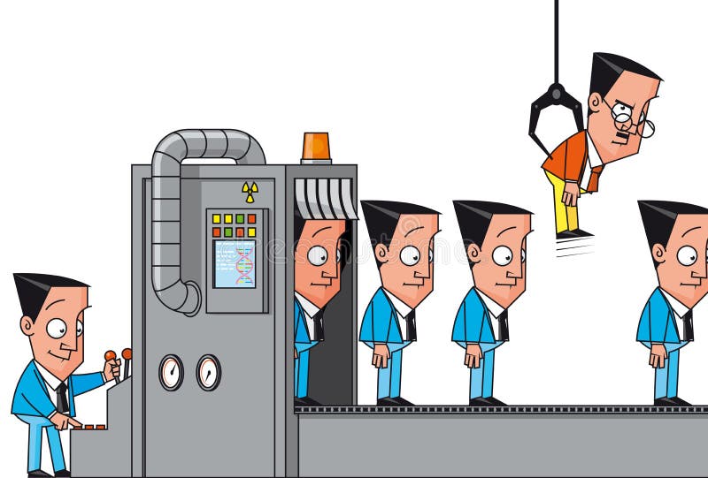 Cloning Machine of Businessmen Stock Vector - Illustration of duplicate ...