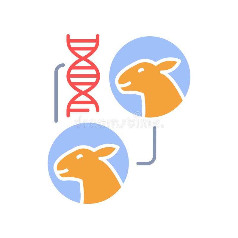 Cloning Techniques Flat Icon. Stock Vector - Illustration of sign, sketch: 358091490