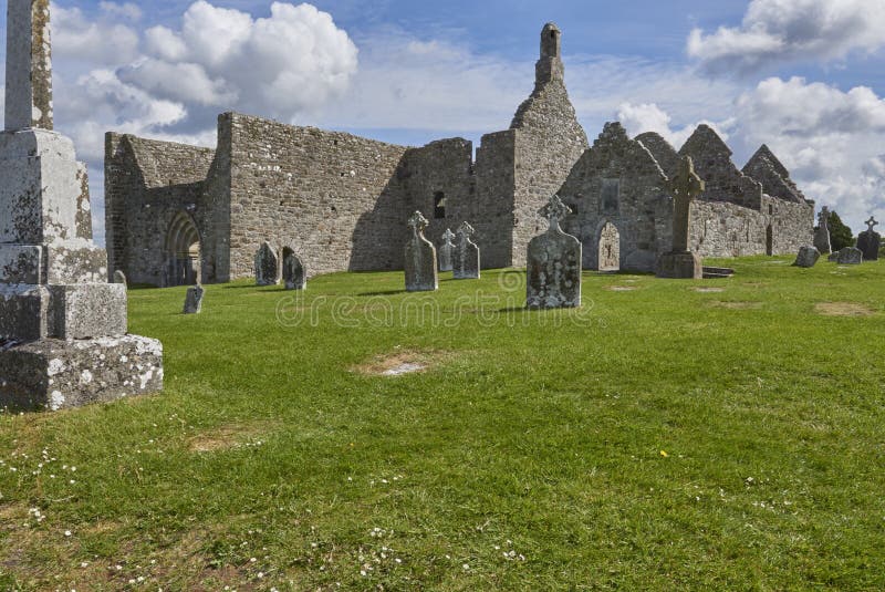 Clonmacnoise Monastery in Ireland Countryside Stock Photo - Image of ...