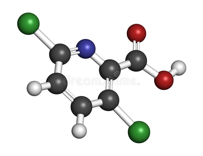 Clopyralid Molecule, Molecular Structures, Herbicide, 3d Model ...