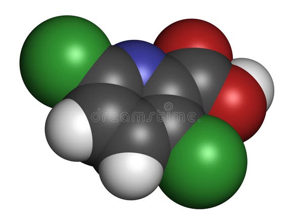 Clopyralid Herbicide Molecule Stock Illustration - Illustration of ...