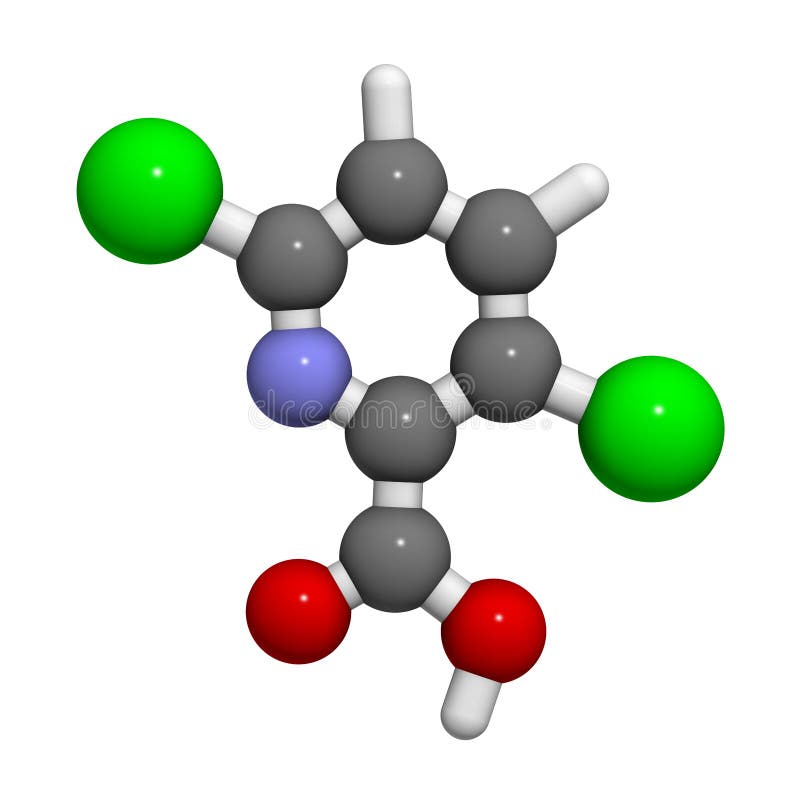 Clopyralid Molecule, Molecular Structures, Herbicide, 3d Model ...