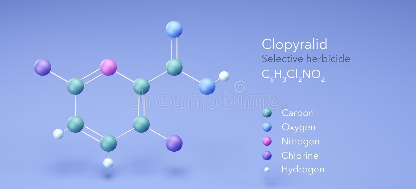 Clopyralid Herbicide Molecule. Skeletal Formula. Stock Vector ...