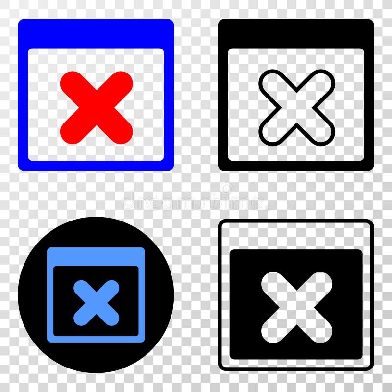 Close Application Window Vector EPS Icon with Contour Version Stock ...