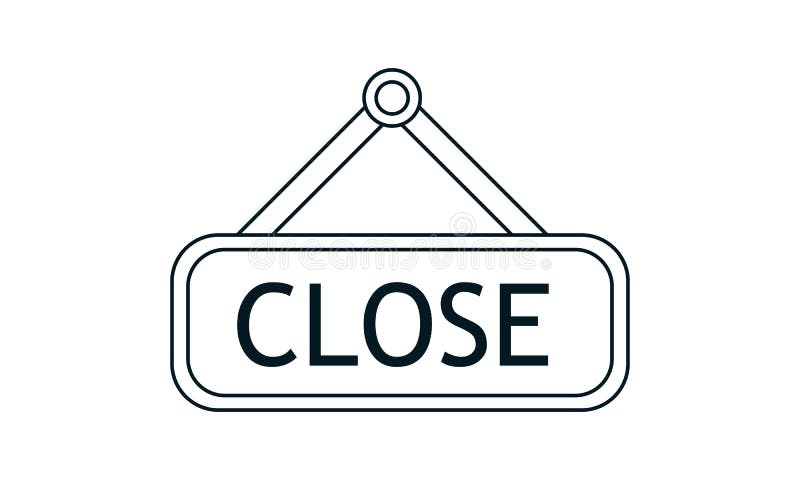 Close Banner Template. Close Ribbon Label Stock Vector - Illustration ...