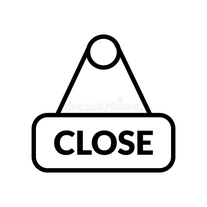 Close- Black Linear Close Vector Illustration Symbol Icon Stock Vector ...
