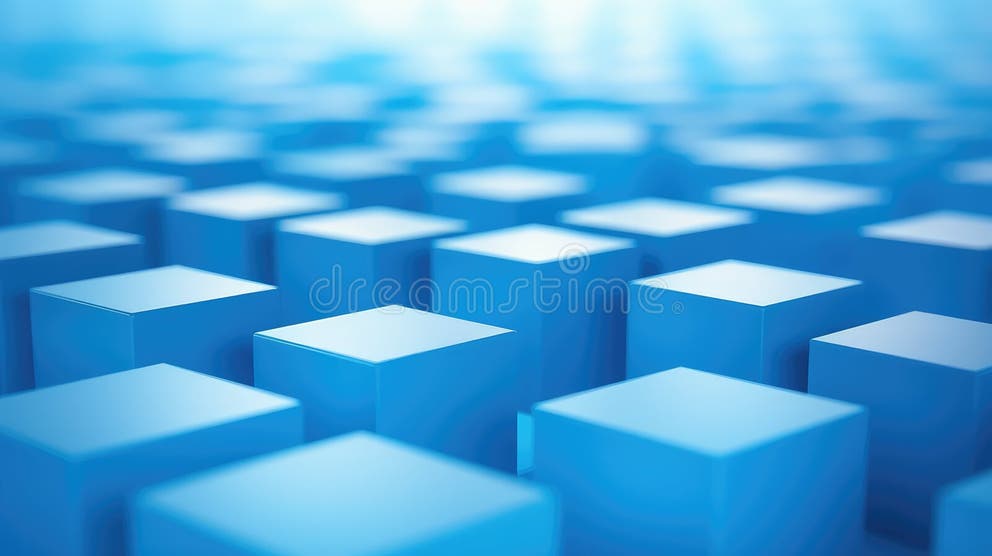 Close Blue Boxes Background Stock Illustration - Illustration of ...