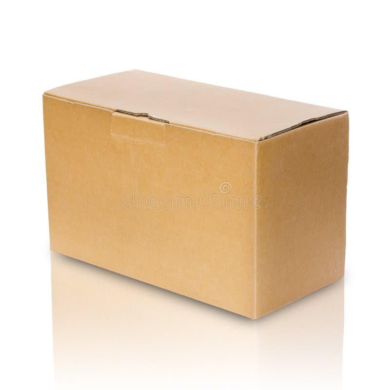 Close brown paper box stock image. Image of storage, single - 21609509