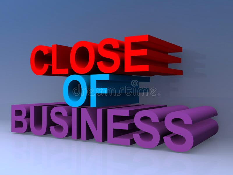 Close of business stock illustration. Illustration of agreements ...
