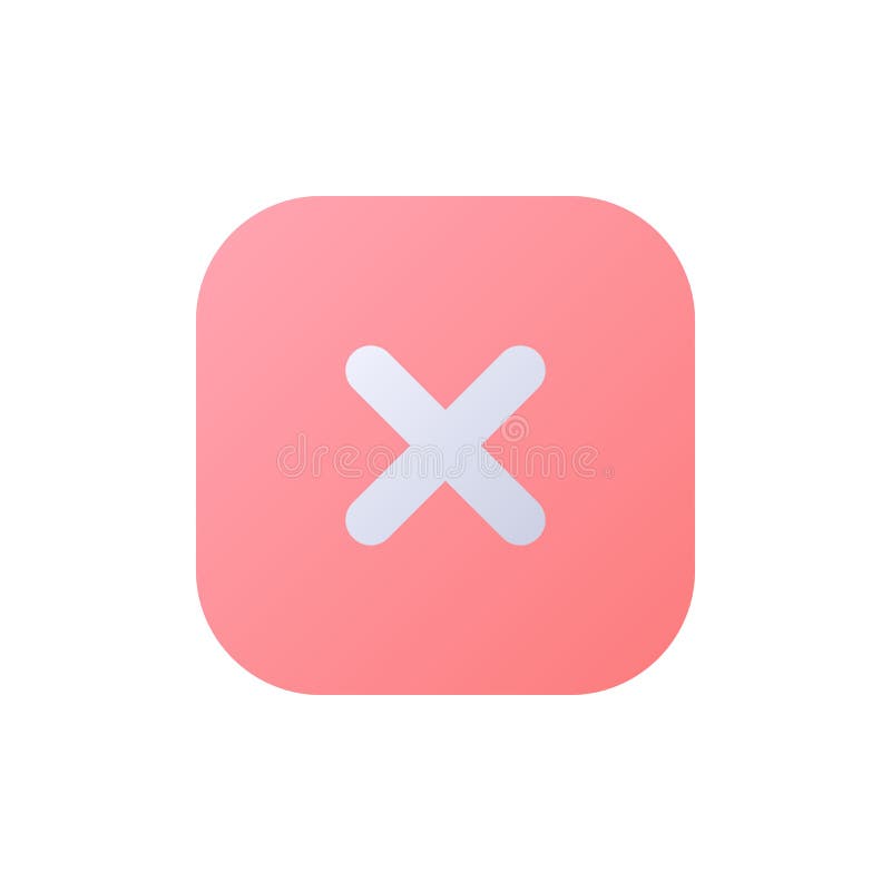 Close Button Pixel Perfect Flat Gradient Two-color Ui Icon Stock ...