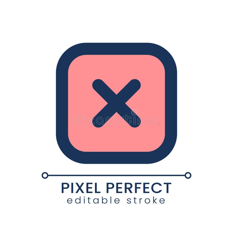 Close Button Pixel Perfect RGB Color Ui Icon Stock Vector ...