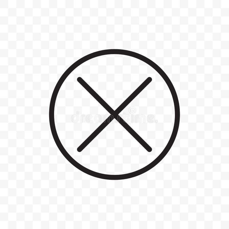 Close Button Vector Icon. X Close Button Symbol, Delete Cross in Circle ...