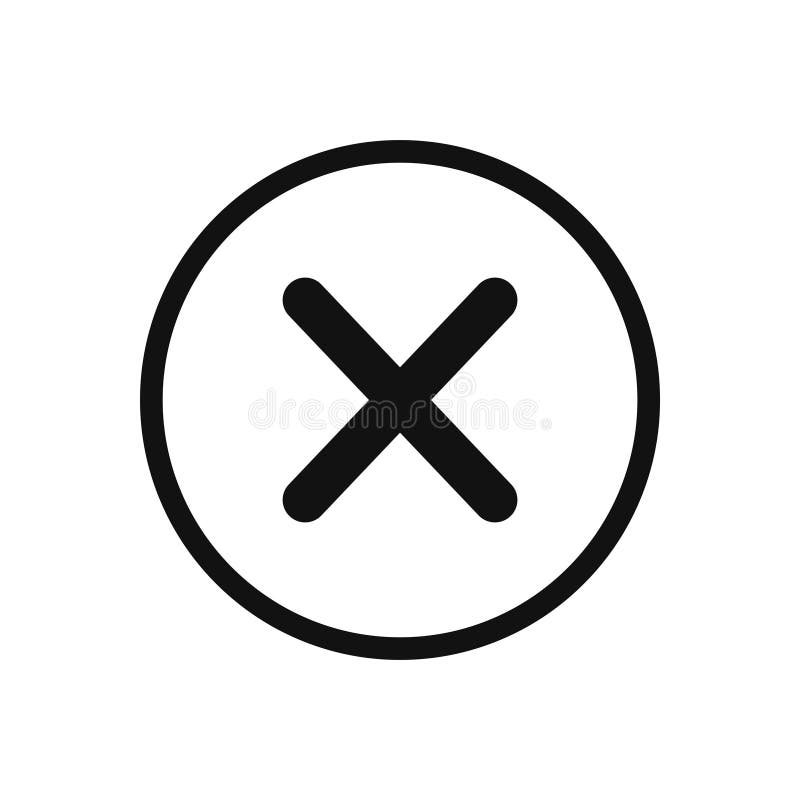 Close Button Vector Icon in Modern Design Style for Web Site and Mobile ...