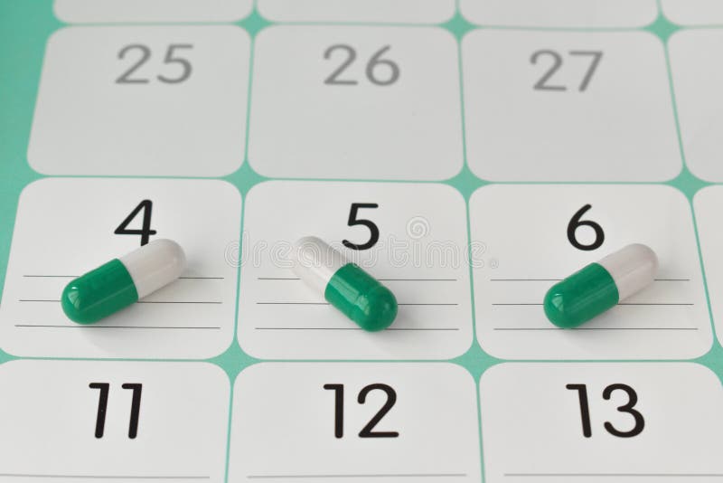 Close the Capsules on the Calendar. Medication Plan, Schedule, List or ...