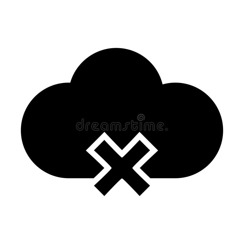 Close Cloud Icon stock vector. Illustration of symbol - 243635066