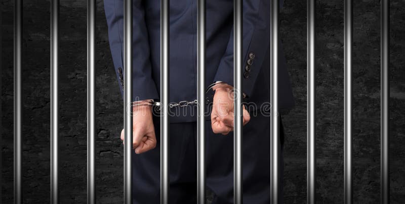 Close Handcuffed Man in Jail Stock Image - Image of custody, jail ...