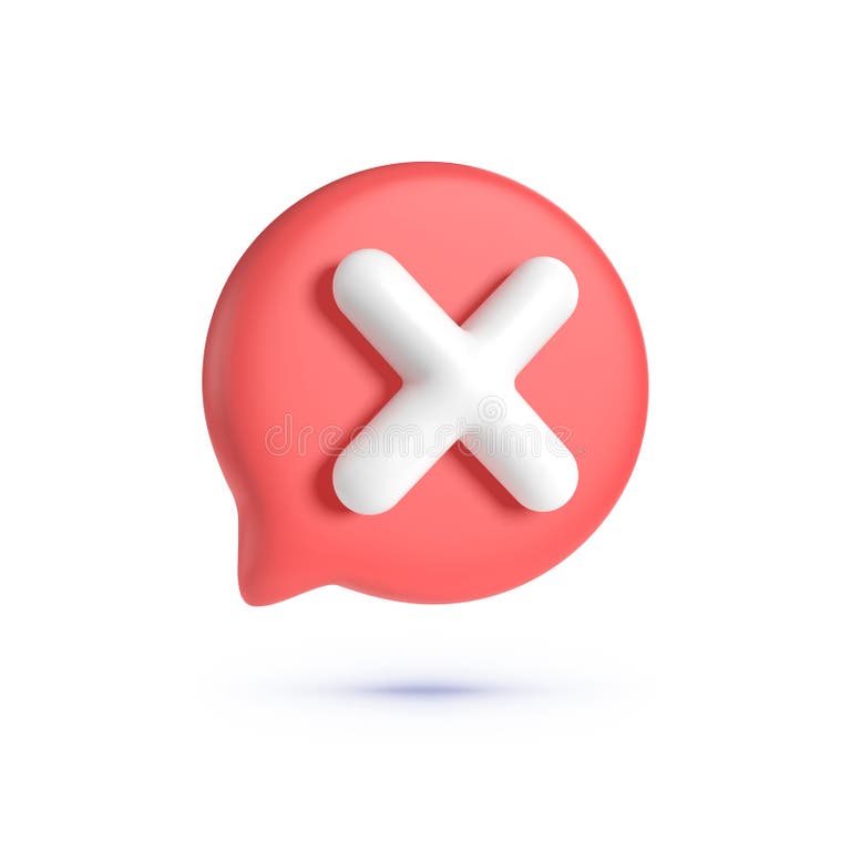 Close, Delete Button. 3d Button on White Backdrop. Cross Symbol. 3d ...