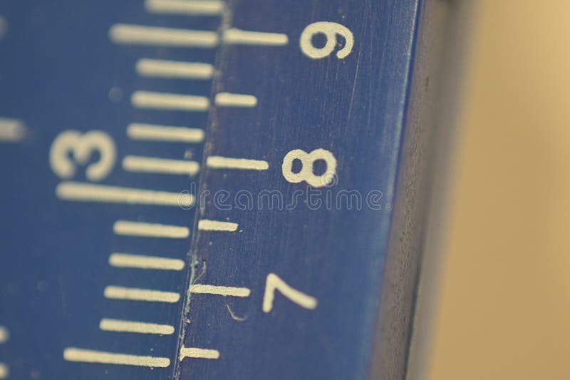 Close Display of Numbers on Caliper Markings Stock Photo - Image of ...