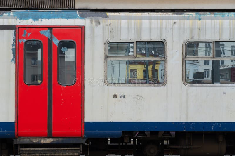 Close doors from a train stock image. Image of subway - 250787563