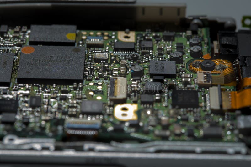 Close-up of Electronic Circuit Board with Processor of Computer ...