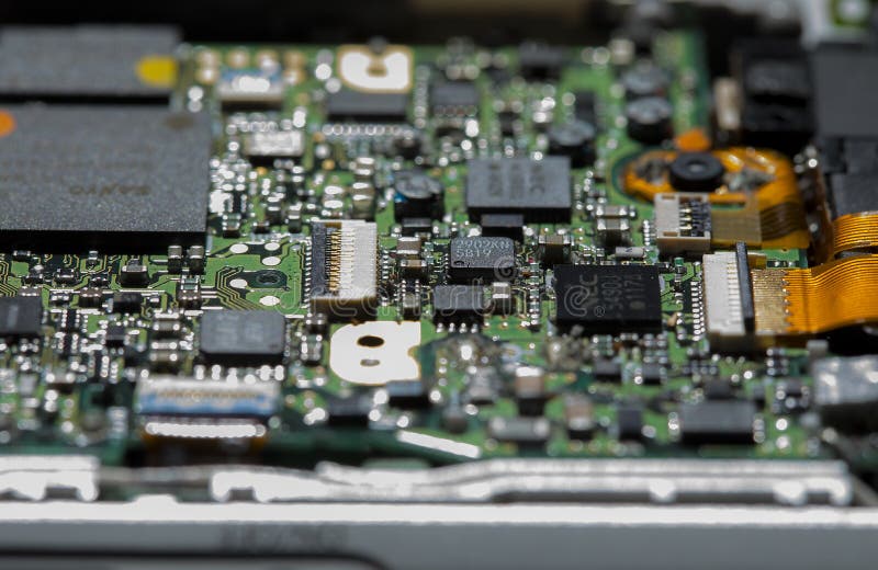 Close-up of Electronic Circuit Board with Processor of Computer ...