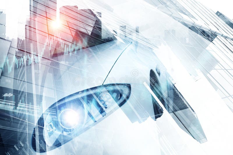 Close of Elegant Car. Mixed Media Stock Photo - Image of driving, urban ...