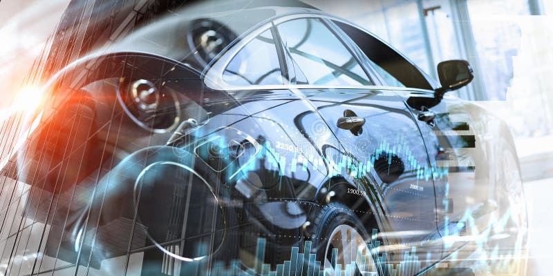 Close of Elegant Car . Mixed Media Stock Image - Image of commute ...