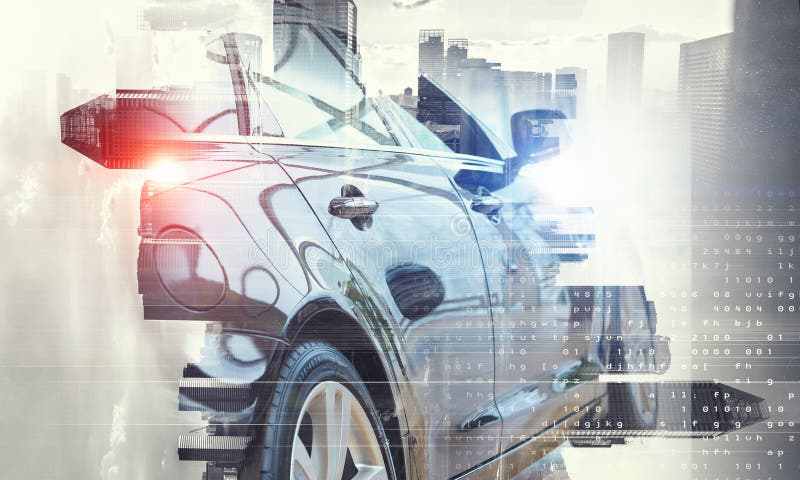 Close of Elegant Car . Mixed Media Stock Photo - Image of road, commute ...