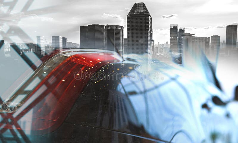 Close of Elegant Car . Mixed Media Stock Photo - Image of rush ...