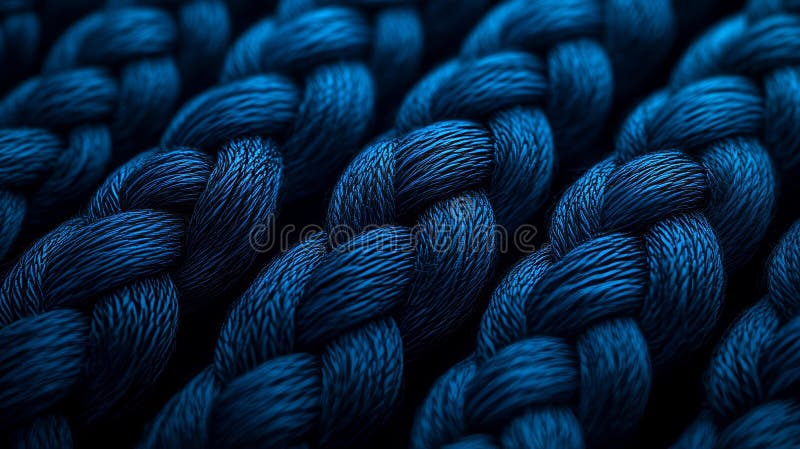 A Close Examination of Blue Fibers Intertwined, Accentuating Texture ...