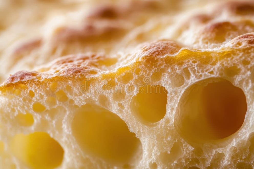 Close Up View of Bacteria on a Piece of Bread Showing Texture and Mold ...