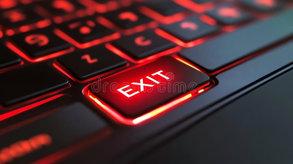 Close, Exit, Escape, Restore and Red Button on Computer Keyboard Stock ...