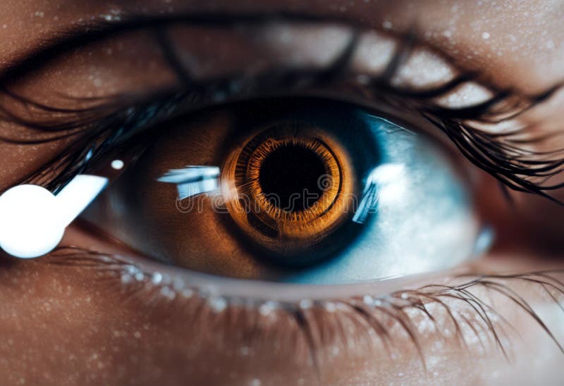 Close Eye Security Background Cyber Hacker Digital Code Programming Computer Looking Stock ...