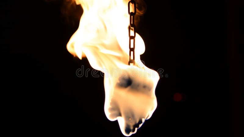 A Close Up of a Fire Burning in a Campfire Stock Video - Video of ...